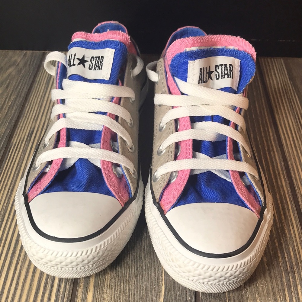 Converse Double-Upper Gray And Pink Sneakers - Gem